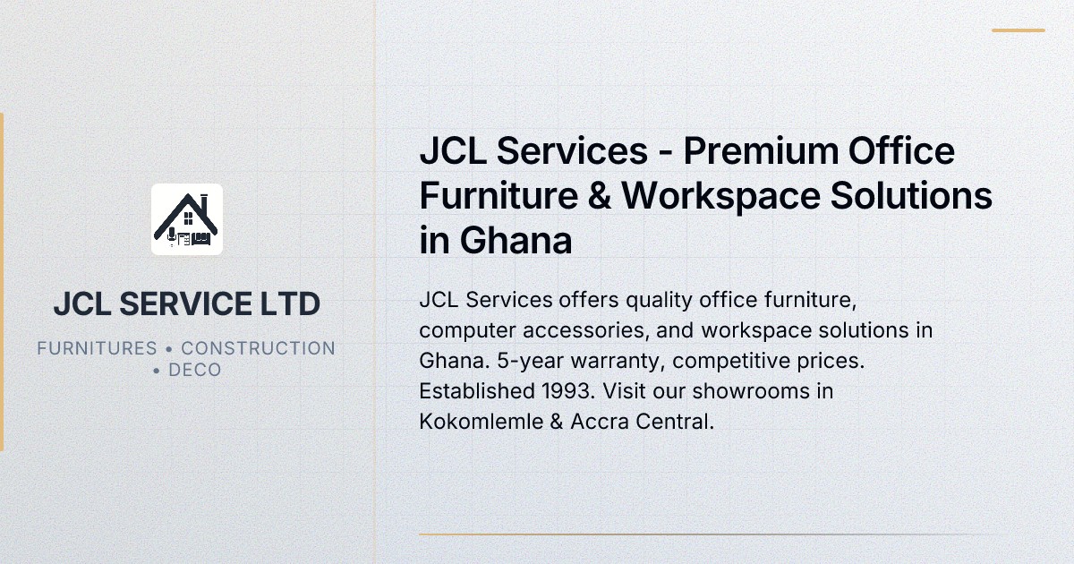 About JCL Services - 30+ Years of Excellence in Office Furniture ...